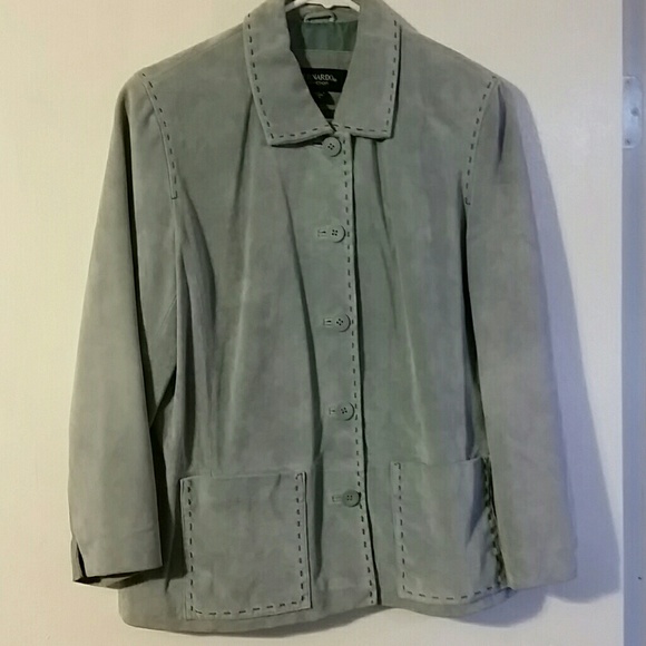 Bernardo | Jackets & Coats | Bernardo Collection Blue Leather Jacket Sz ...